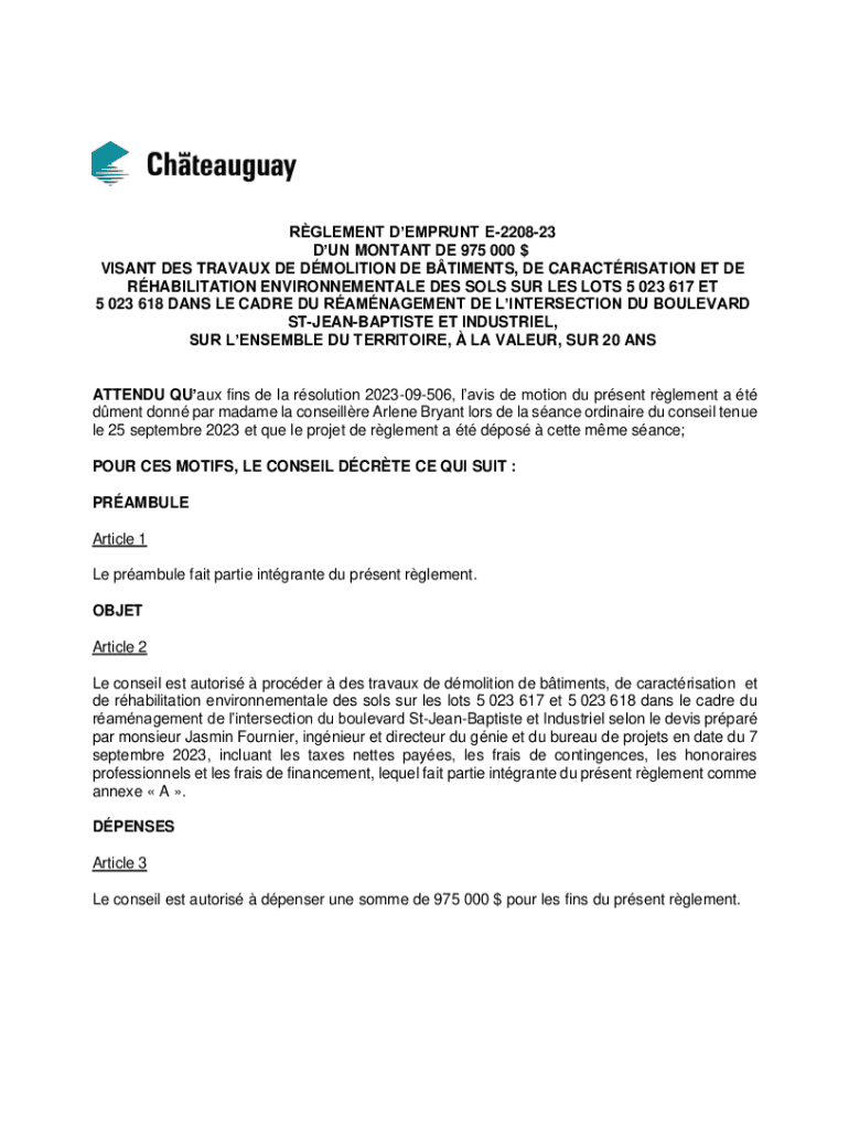 Remplissable En Ligne ville chateauguay qc Q-2, r. 37 - Rglement sur la protection et la ...