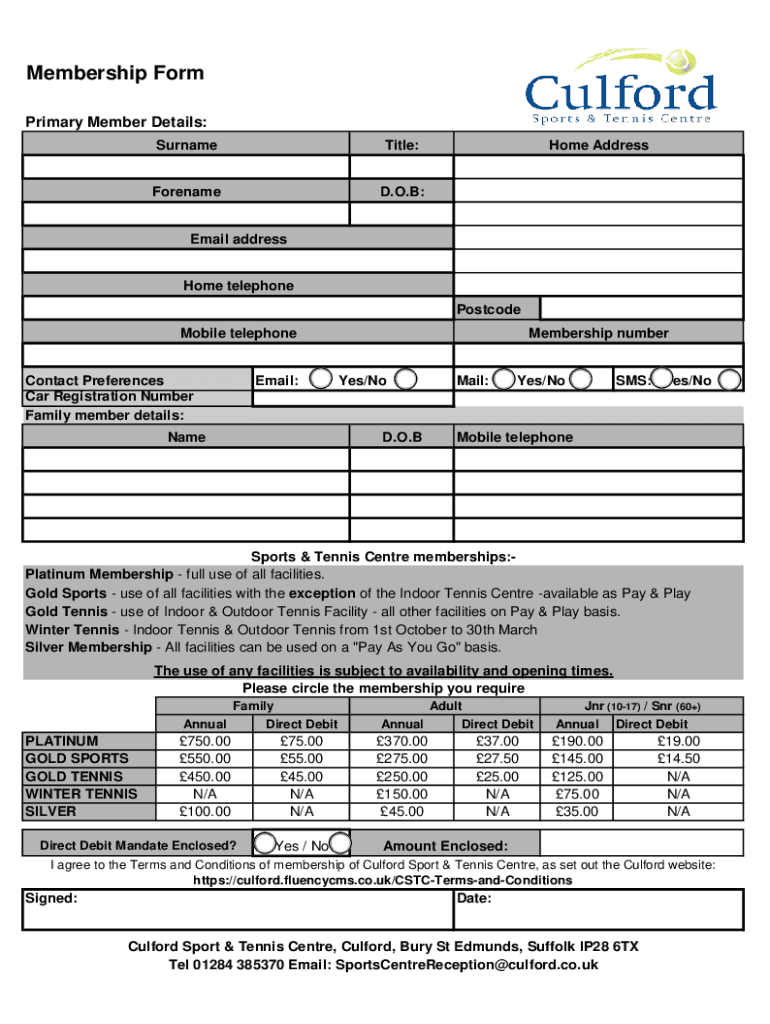 Fillable Online Primary Member Details: Fax Email Print - pdfFiller