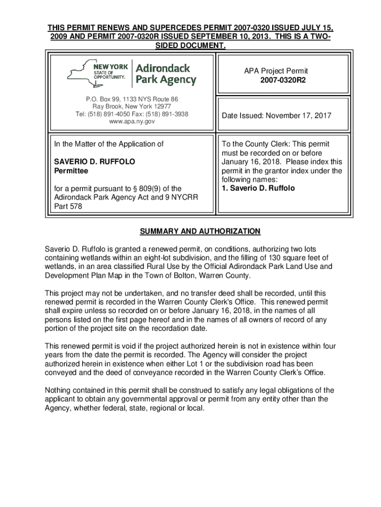 Fillable Online apa ny APA Permit AttorneyS. Adirondack & North Country ...