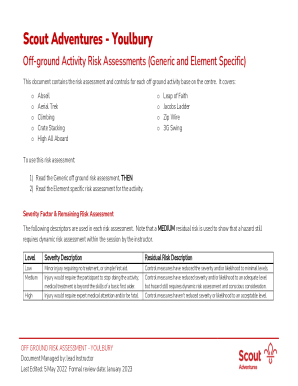 Fillable Online A Safe Scouting Experience Fax Email Print - pdfFiller