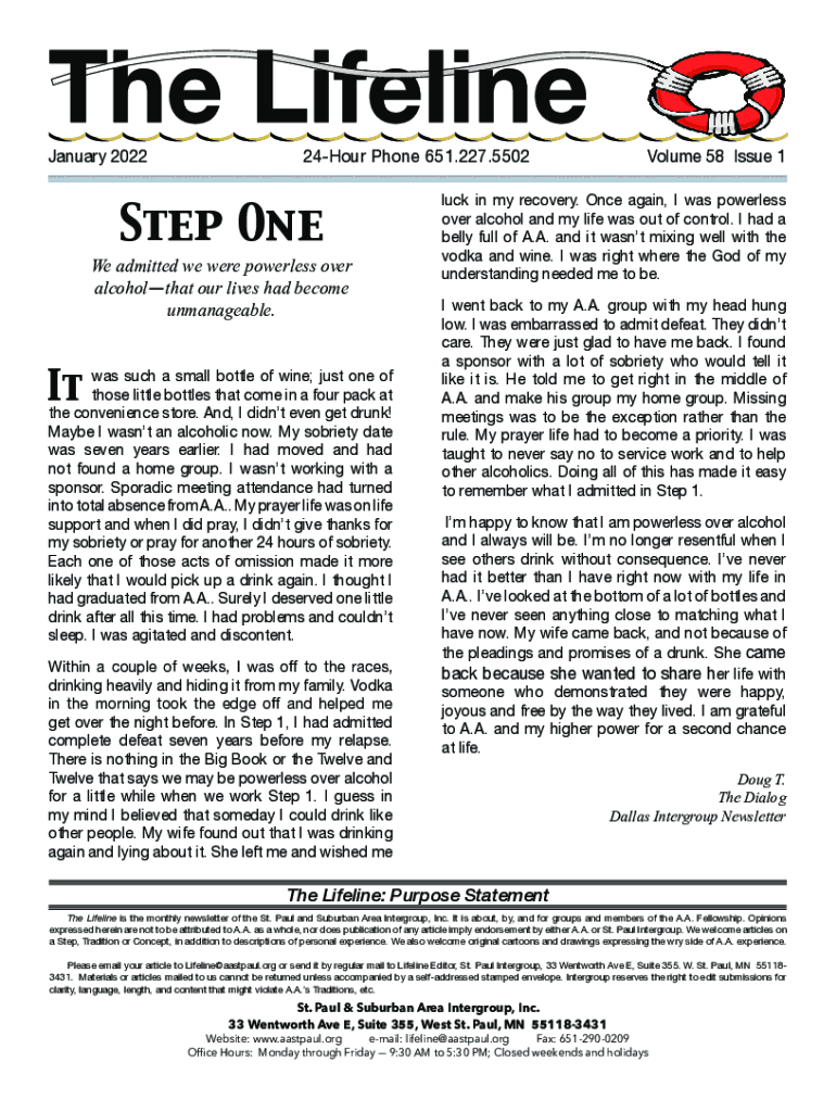 Fillable Online Step 1. We admitted we were powerless over alcohol or a ...