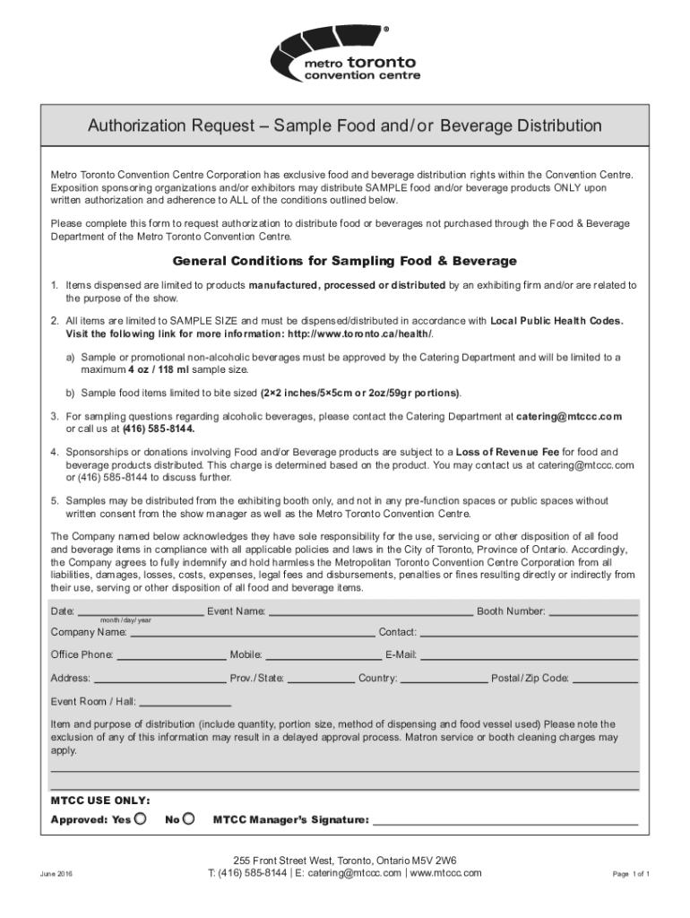 Fillable Online OVG-Authorization-Request-Sample-Food-and-Beverage ...