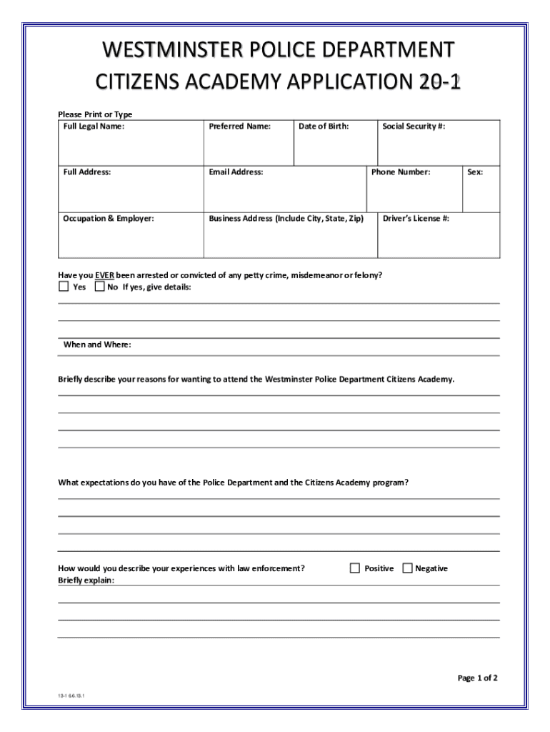 Fillable Online Westminster PD - Are you interested what a day in the ...