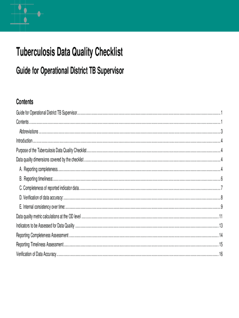 Fillable Online TB Case Management Guide and Checklist with ...
