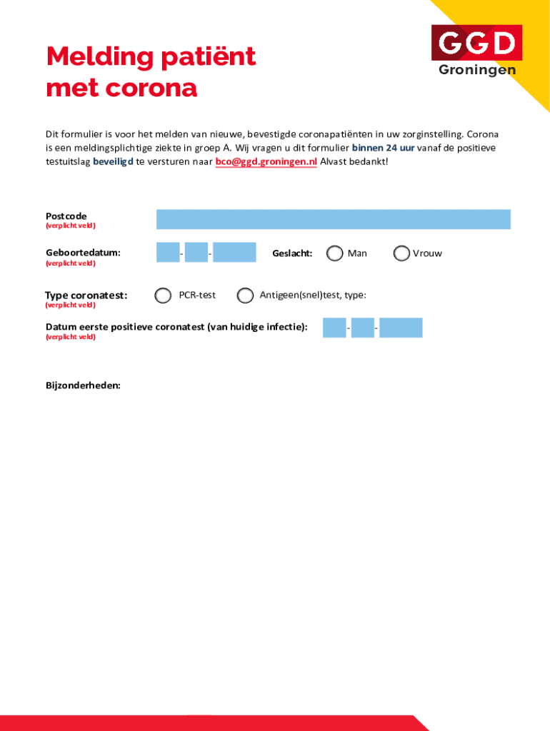 Invulbaar Online ggd groningen Formulier melding van infectieziektenZorg en Gezondheid Faxnummer ...