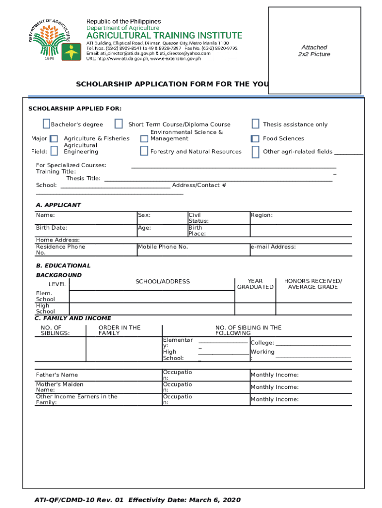 Youth Scholarship Program 2023 Application ... Doc Template | pdfFiller