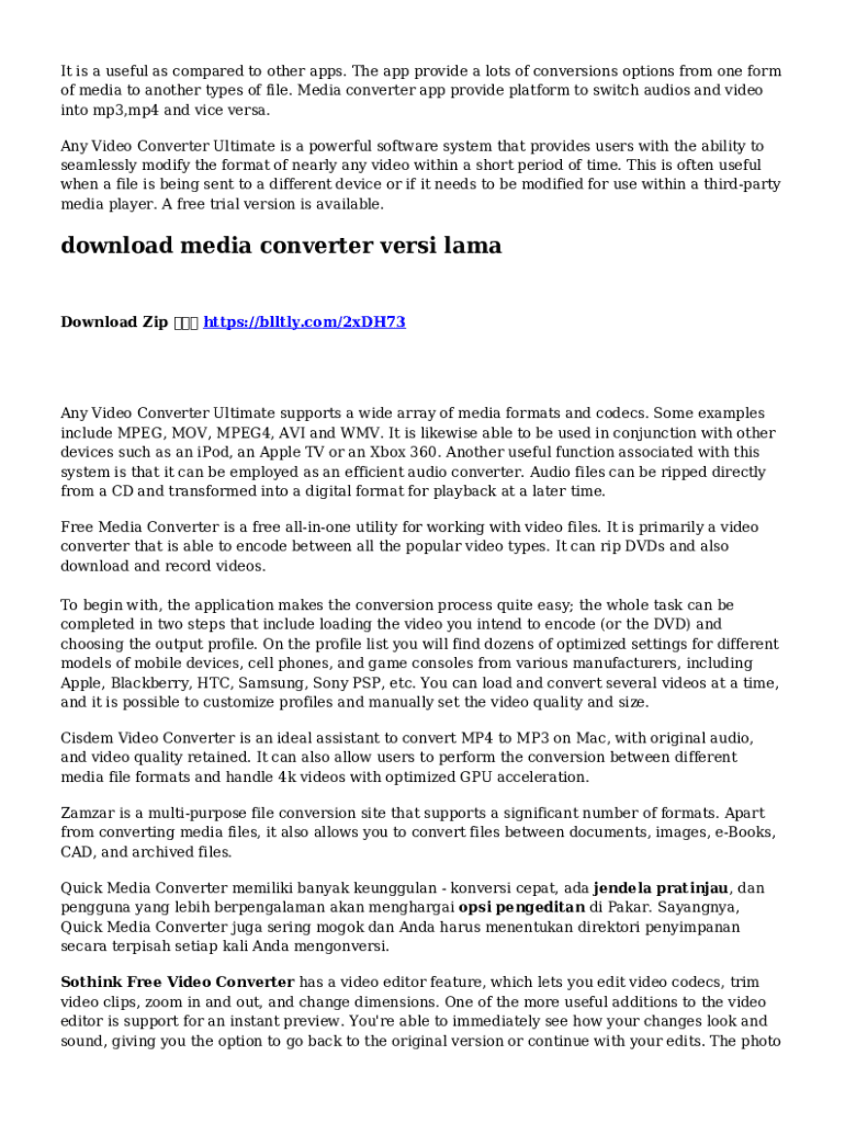 Fillable Online A quick guide to using FFmpeg to convert media files Fax Email Print - pdfFiller