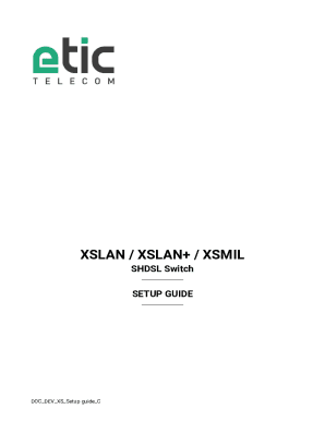 Fillable Online ETIC TELECOMMUNICATIONS - XSLAN SHDSL Switch Fax Email ...