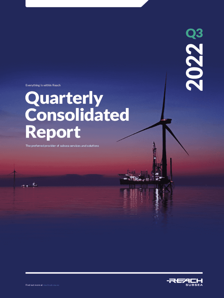 Fillable Online Reach Subsea ASA Consolidated, financial report for 3Q ...