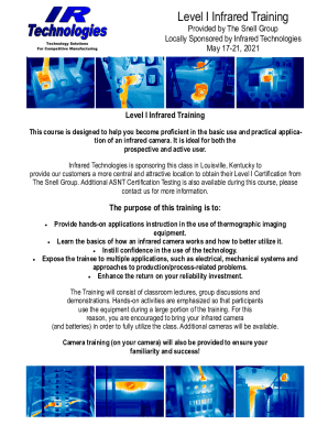 Fillable Online THE SNELL GROUP, Infrared for Building Applications, On ...
