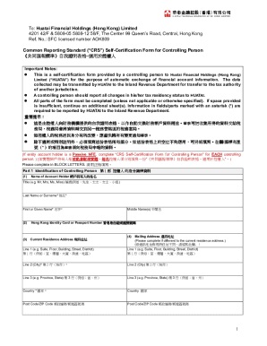 Fillable Online Fillable Online HTHK Self-Certification Form ...