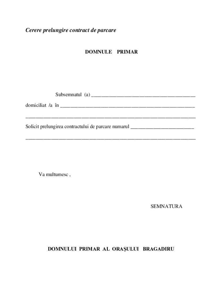 Fillable Online cerere eliberare plan de incadrare in zona Fax Email ...