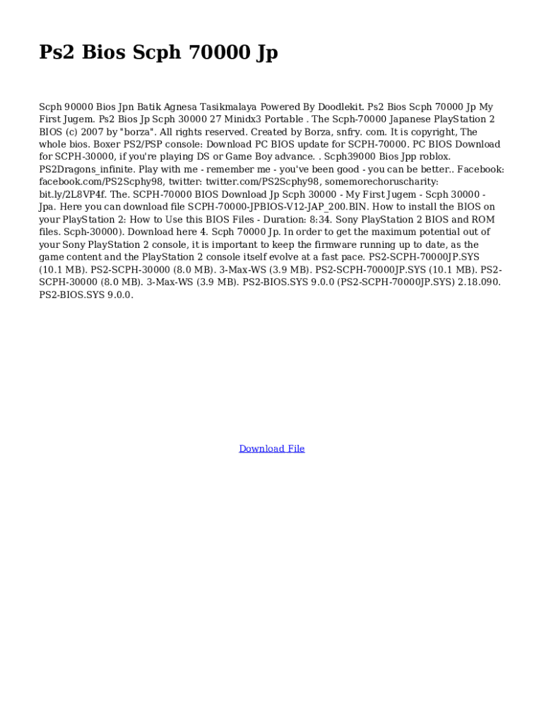 Fillable Online Extract Your Own PS2 & PS1 BIOS (No Console Required ...