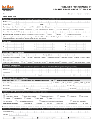 Fillable Online Minor to Major Change Request Form-R1 Fax Email Print ...