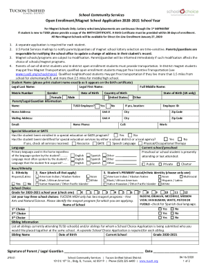 Fillable Online Magnet Student Work Placement Program Fax Email Print ...