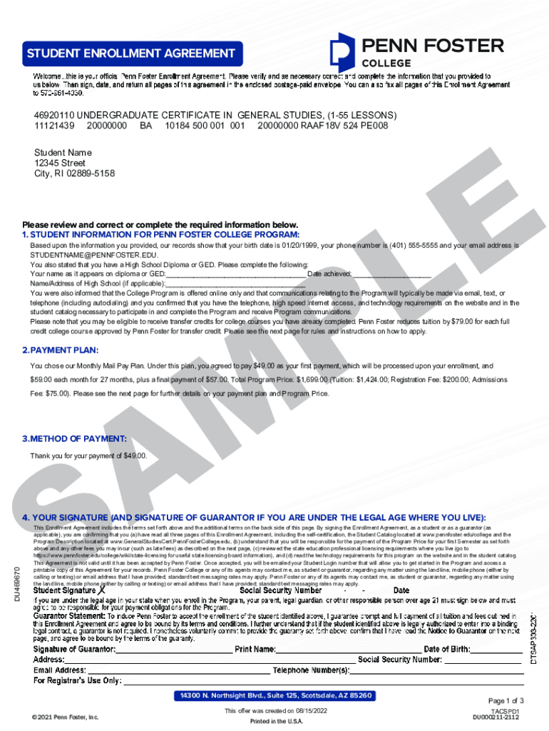 Fillable Online Penn Foster Student Records & Transcript Requests Fax ...