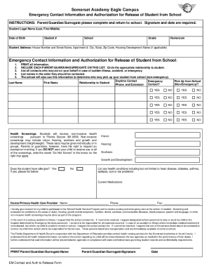 Fillable Online Emergency Contact/Authorization Fax Email Print - pdfFiller