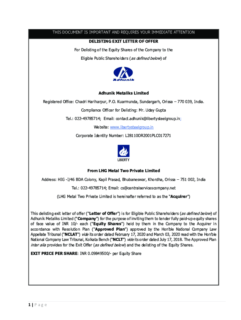 Fillable Online Post-Delisting-Exit-Offer-Letter-Application-Form ...