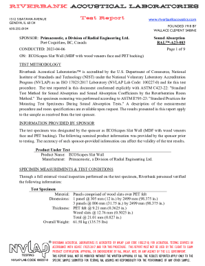 Fillable Online ECOScapes Slat Wall ASTM C423 A-Mount A23-083.pdf Fax ...