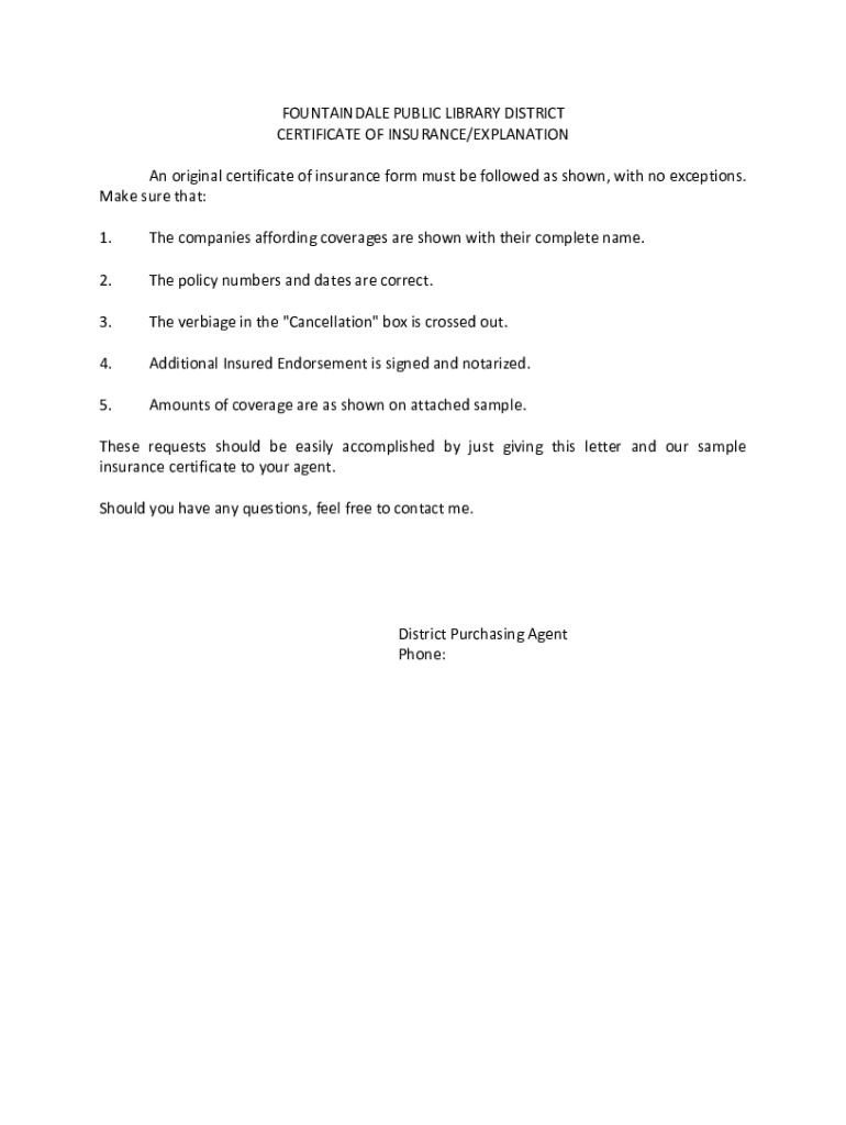 Fillable Online Fountaindale Public Library District RFP for Banking ... Fax Email Print - pdfFiller