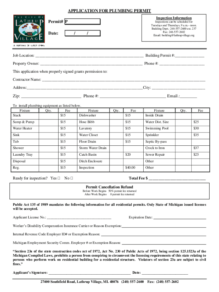 Fillable Online Permit# P Fax Email Print - pdfFiller