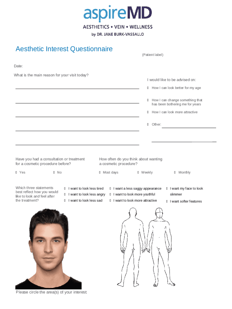 Aesthetic Interest Questionnaire - Fill Online, Printable, ... Doc ...