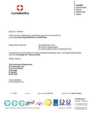 Please find enclosed :(A) Application Doc Template | pdfFiller