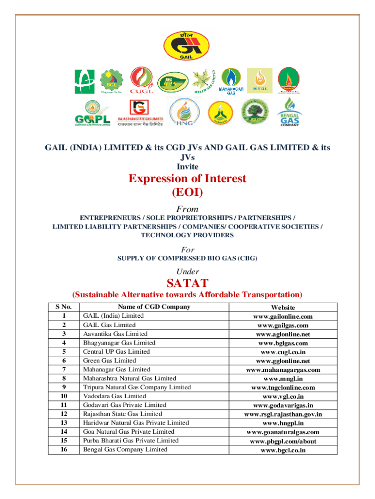 Fillable Online GAIL Gas Limited - Overview Fax Email Print - pdfFiller