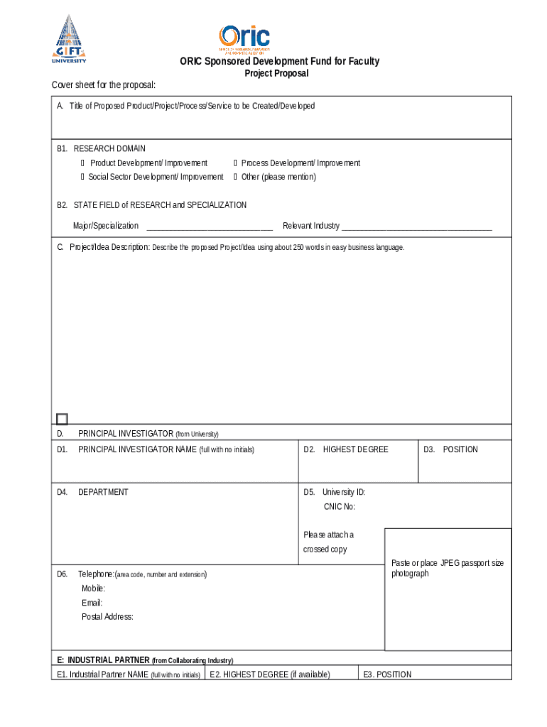 Initial Project Proposal Template General Ination Doc Template | pdfFiller