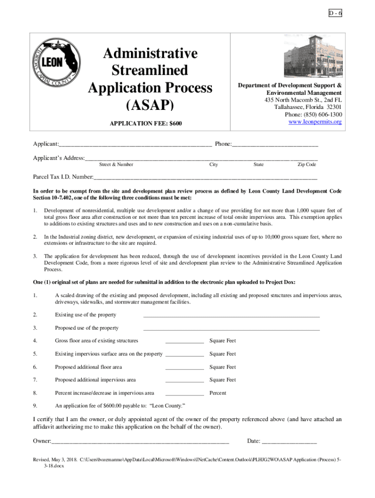 Fillable Online cms leoncountyfl Department of Development Support & Fax Email Print - pdfFiller