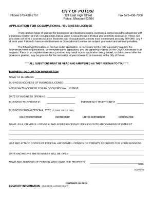 Fillable Online New BUSINESS-OCCUPATIONAL LICENSE APPLICATION 3-20-18 ...