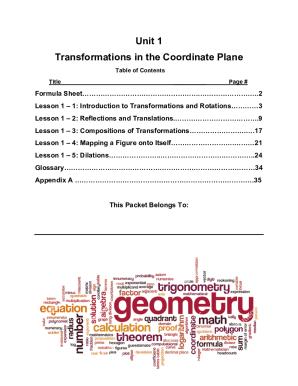 Fillable Online Honors Math 2 Blank Teacher Packet for Unit 1 Fax Email ...