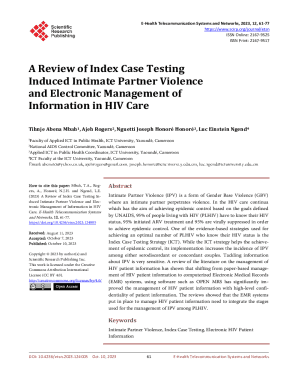 Fillable Online A Review of Index Case Testing Induced Intimate Partner ...