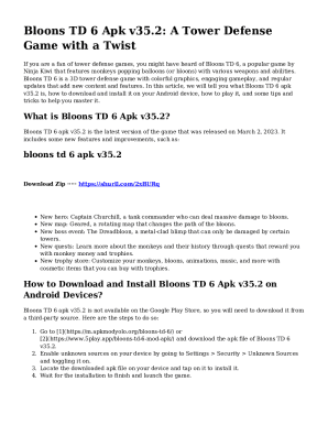 Fillable Online Bloons Tower Defense But YOU'RE The Bloon! (NEW GAME) Fax Email Print - pdfFiller
