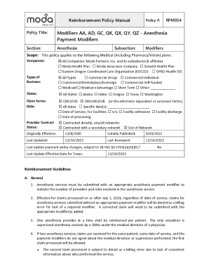 Fillable Online Everything You Need to Know About Anesthesia Modifiers ...