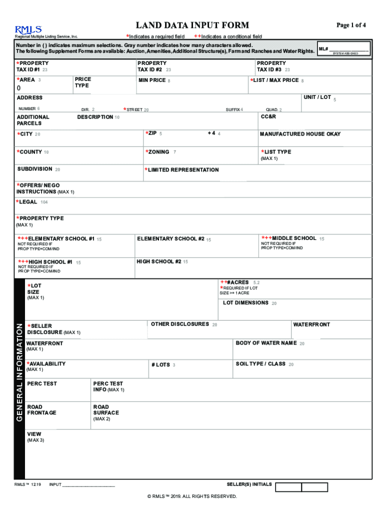Fillable Online Listing Input - CCAR Fax Email Print - pdfFiller