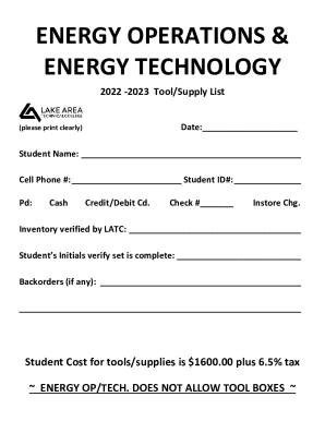 Fillable Online ENERGY OPERATIONS & ENERGY TECHNOLOGY Fax Email Print ...