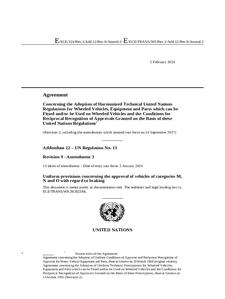 Addendum 12 - UN Regulation No Doc Template | pdfFiller