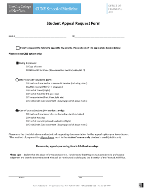 Fillable Online Student Appeal Request Form Fax Email Print - pdfFiller