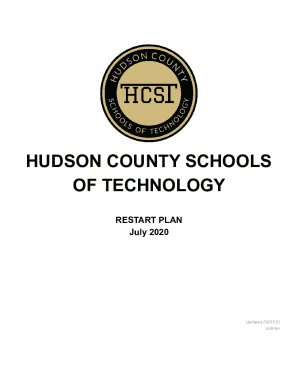 Fillable Online HCST Restart Plan SY 20/21 - 04/01/21 Fax Email Print ...