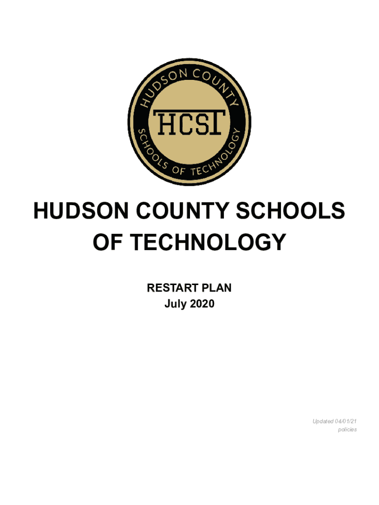 Fillable Online HCST Restart Plan SY 20/21 - 04/01/21 Fax Email Print ...