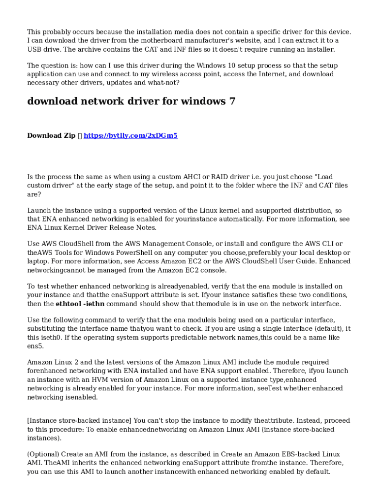 Fillable Online Resolving 'A media driver is missing' error during Windows ... Fax Email Print ...