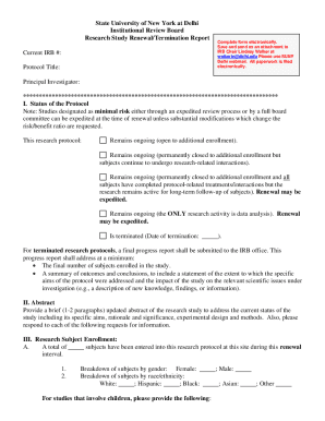 Fillable Online Current IRB #: Fax Email Print - pdfFiller
