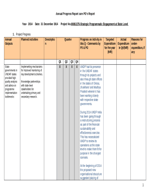 Quarterly Progress Report cum POs Report - info undp Doc Template ...