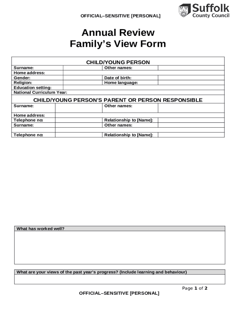 ehcp-template - Suffolk Local Offer Doc Template | pdfFiller