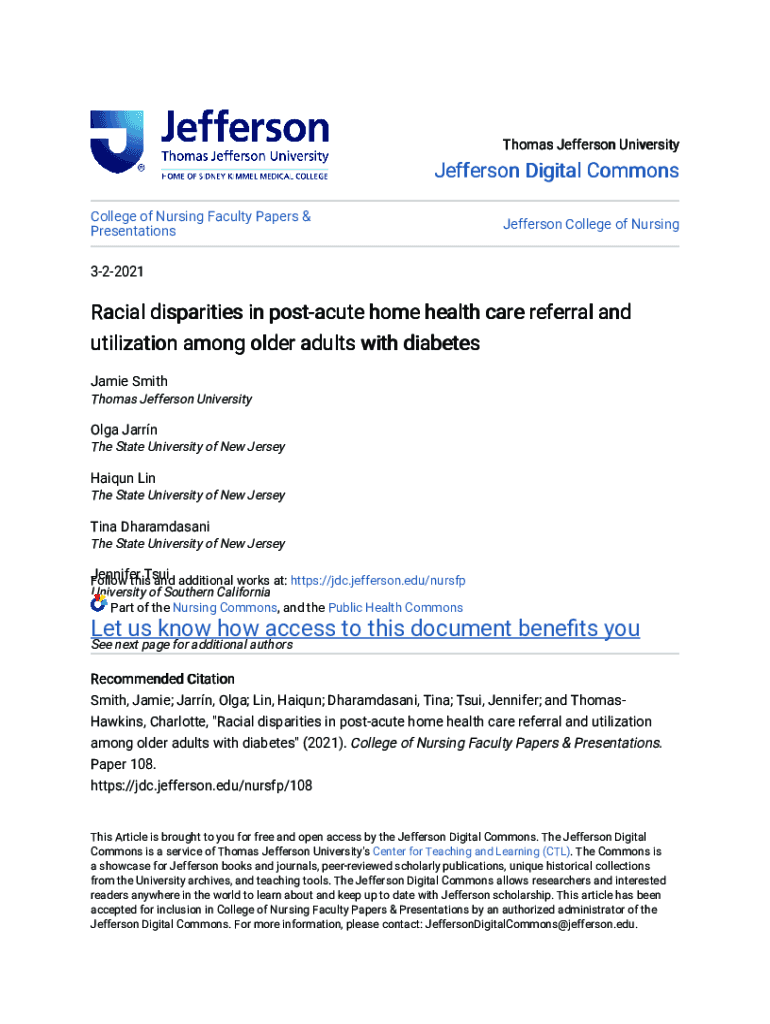 Fillable Online Jefferson, BAYADA Announce Plans to Form New Home ...