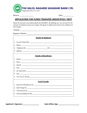 Fillable Online RTGS Funds Transfer Application Form.doc Fax Email ...