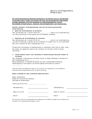 Invulbaar Online De-minimisverklaring Regeling palliatieve terminale ...