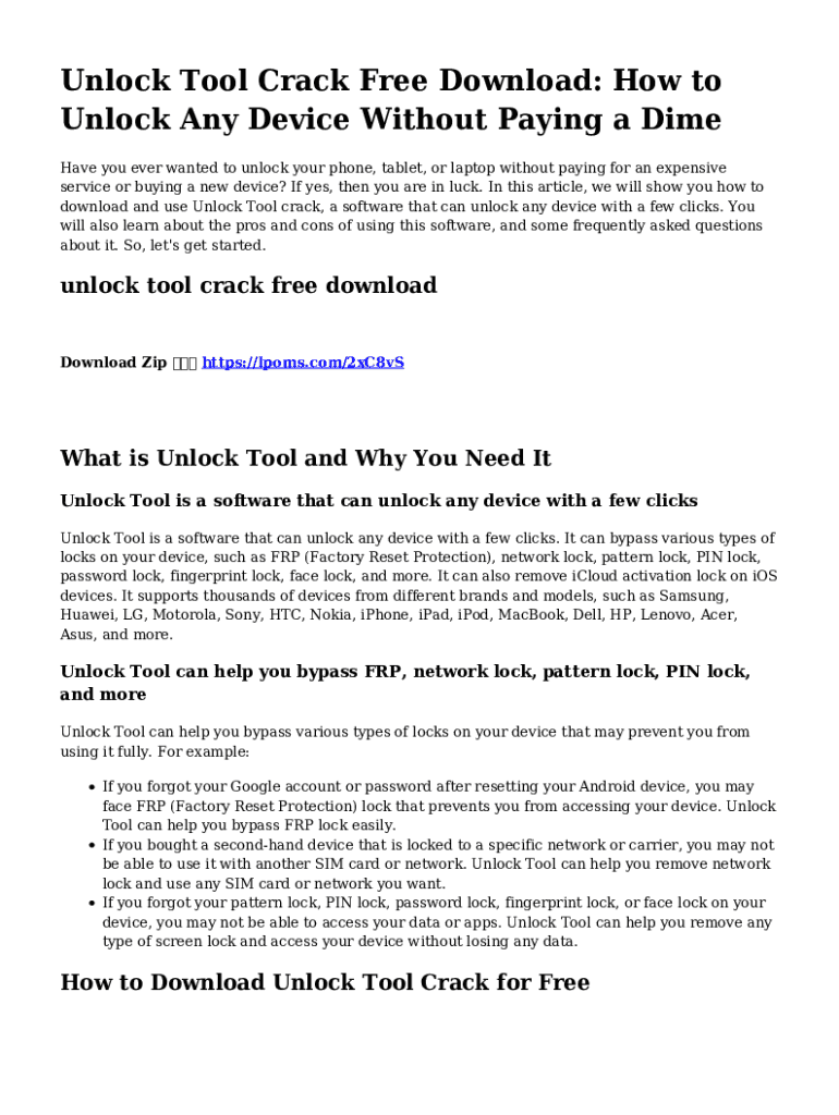 Fillable Online Top 5 Android Unlock Tools for PC to Unlock Pattern Fax ...