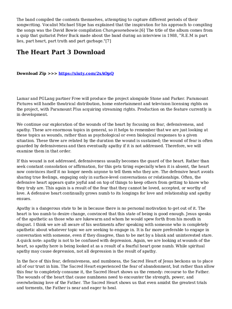 Fillable Online Rem Part Lies Part Heart Part Truth Part Garbage Rar ...